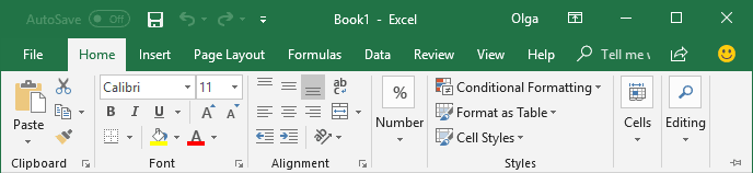Collapse The Ribbon To Get More Space On Screen Microsoft Excel 2016