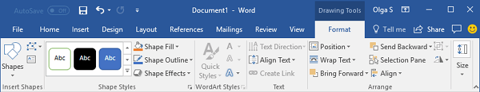How To Change Format Of Diagram Shapes In Word Microsoft Word 2016