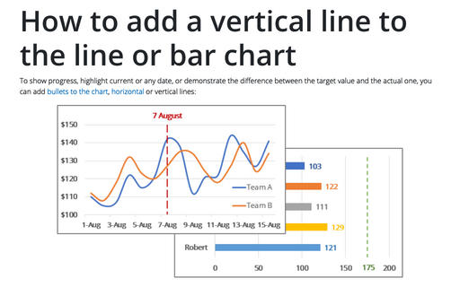 Glossy Gantt chart with a vertical line - Microsoft Excel 2016 Glossy Gantt chart with a vertical line - Microsoft Excel 2016